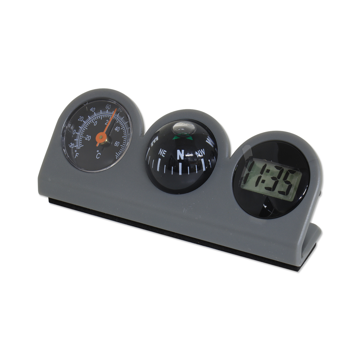 Plastic Compass Clock Thermometer