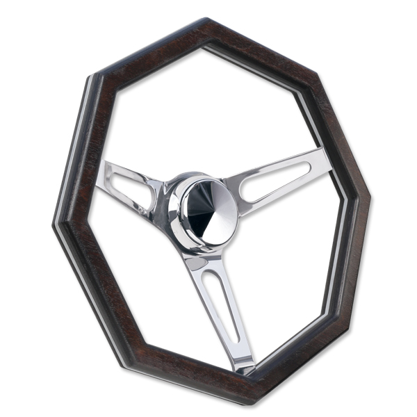 California Octagon Wood Steering Wheel