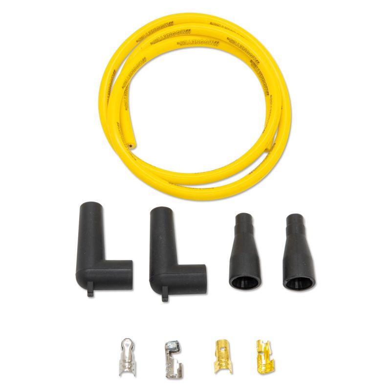 MOONEYES YELLOW Silicon Spark Plug Wire set for H-D